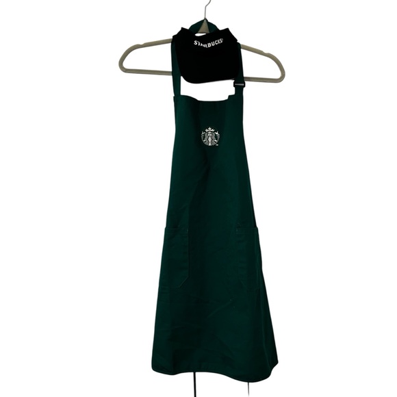 Starbucks | Accessories | Starbucks Coffee Green Apron Black Visor Hat ...